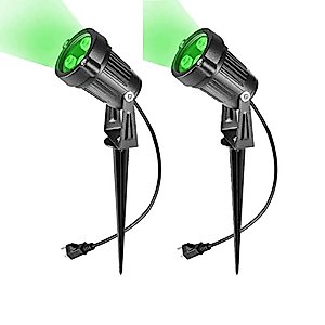 OurLeeme Spot Lights Outdoor - 3W LED Lawn Garden Flood Light Waterproof Landscape Lighting Low Voltage Landscape Lights Spotlights for Yard Green Light AC 85-265V