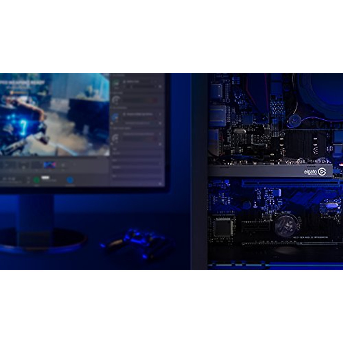 Elgato HD60 Pro1080p60 Capture and Passthrough, PCIe Capture Card, Low-Latency Technology, PS5, PS4, Xbox Series X/S, Xbox One, black