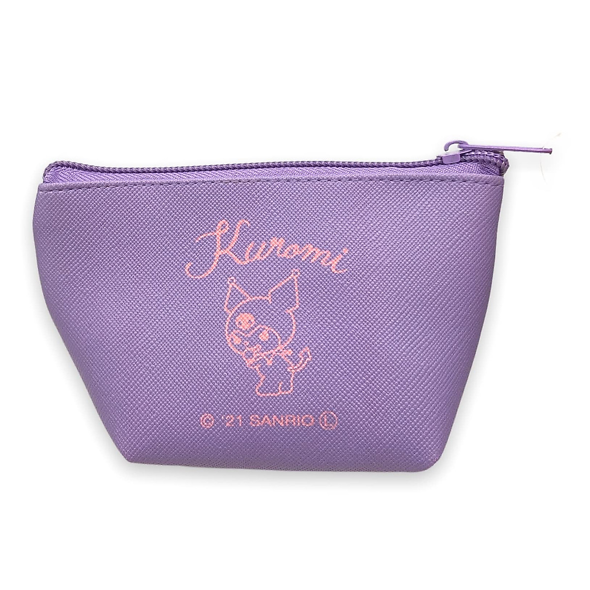 Sanrio Kuromi Face Boat Type Cosmetics Small Pouch Bag 4.3 in (W) × 3 in (H) × 2 in (D)