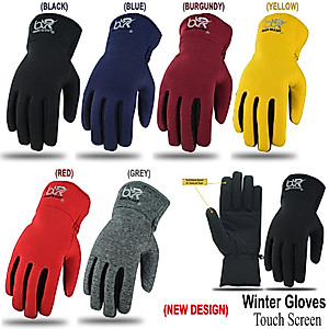 Cycling Gloves 100% Waterproof Touch Screen Unisex Gloves | Fleece Gloves for Men Women | Full Finger Gloves | Touch Screen Gloves with Hipora Ideal for Cycling Running Driving Hiking (Black-XS)