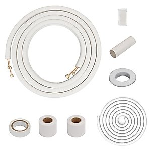 Air Jade 33 ft. Insulated Copper Pipes 1/4 & 3/8 inch Mini Split Line Set for Ductless Air Conditioner, Heat Pump System