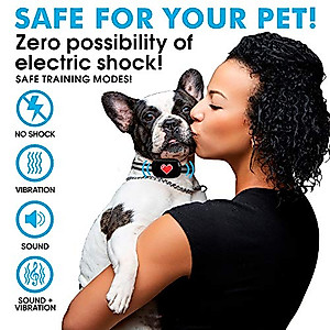 Mini Training Collar for Small Dogs 5-15lbs - Rechargeable Pet Obedience Trainer with Remote Control - Waterproof, 1000-Foot Range - Beeping Sound & Vibration Mode - 6 to 26-Inch Adjustable Strap