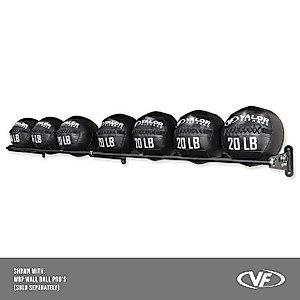 Valor Fitness Exercise Ball Storage - BG-53 Adjustable Wall Mounted Ball Rack, Basketball Rack for Basketballs, Wall Balls, Medicine Balls, and Slam Balls, Stability Balls, etc.”