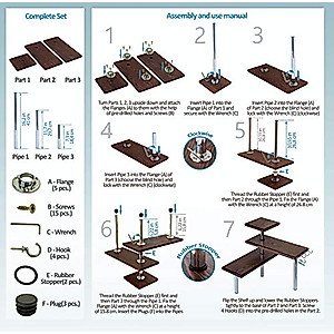 TESLYAR 3 Tier Corner Shelf Natural Solid Ash Wood Countertop Organizer Bookshelf Display Shelves Space Saving Rack for Living Room, Kitchen, Office