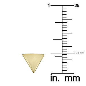 Kooljewelry 14k Yellow Gold Triangle Stud Earrings Minimalist Jewelry