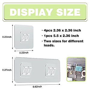 SHANZHUU 5 Pack Shower Caddy Adhesive Sticker Hooks, Shower Rack Adhesive, Corner Shower Caddy Adhesive Replacement for Bathroom Shelf Basket Soap Dish and Kitchen Accessories