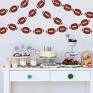 8 Packs Football Party Banners Garland Kit Football Hanging Swirl Football Party Supplies Decorations Paper Cutouts for Birthday Party Home Classroom Favor Supplies Decor