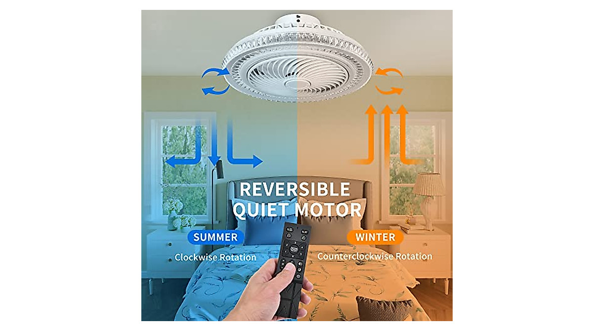 YITAHOME Bladeless Ceiling Fan with Light - Modern & Quiet