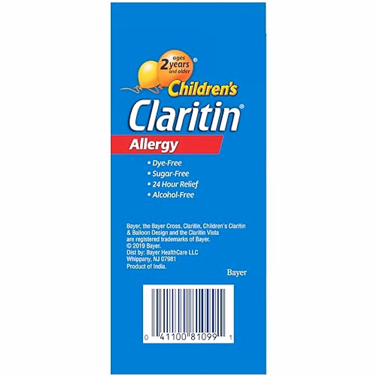Claritin 24 Hour Allergy Relief - Grape Flavored - Non Drowsy Liquid Antihistamine for Kids, Dye, Alcohol, and Sugar Free Medicine For Children 2 Aged Years and Older