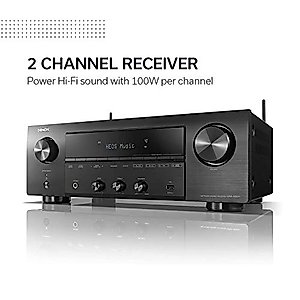 Denon DRA-800H 2-Channel Stereo Network Receiver for Home Theater | Hi-Fi Amplification | Connects to All Audio Sources | Latest HDCP 2.3 Processing with ARC Support | Compatible with Amazon Alexa
