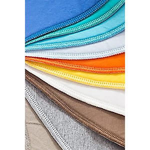 Baby Bibs Bandana Drool Bibs 10 Pack for Infant, Boys, Girls, Unisex 100% Cotton Drooling Bibs Soft and Absorbent (Blue and brown)