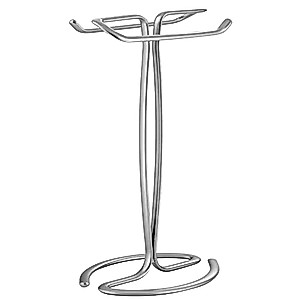mDesign Metal Countertop Hand Towel Holder - Double-Sided Stand for Bathroom and Vanity Hand Towels and Small Guest Towels - Counter Towel Holder for Bathroom - Spira Collection, Chrome