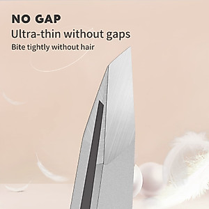 ZERNBER Eyebrow Hair Removal Tweezers, Slant Tweezer Handmade Professional Eyebrow Facial & Hair Remover No Gaps Stainless Steel