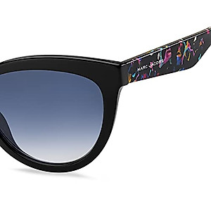 Marc Jacobs Women's Marc 310/S Cat Eye Sunglasses, Black Multi/Blue Shaded, 53mm, 18mm