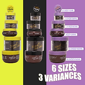 EBIN NEW YORK 24 Hour Edge Tamer - Extreme Firm Hold (2.7oz/ 80ml) - No Flaking, White Residue, Shine and Smooth texture with Argan Oil and Castor Oil