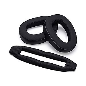 Replacement Ear Pads and Headband Compatible with Sennheiser GSP 500 GSP 550 GSP 600 GSP 670 Headphones. Premium Protein Leather | Soft high-Density Foam | Alcantara | Easy Installation