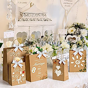 100pcs Brown Kraft Paper Bags with Handles Mixed Size Gift Bags Bulk,Craft Grocery Shopping Retail Birthday Party Favors Wedding Sacks Restaurant Takeout, Business