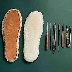 Australian Sheepskin Insoles,Thick and Warm Wool Insole,Women Men Replacement Insole (8 M US Women)