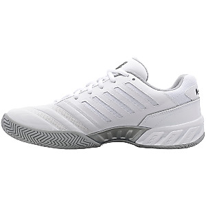 K-Swiss Men's Bigshot Light 4 Tennis Shoe, White/Highrise/Black, 11.5 M