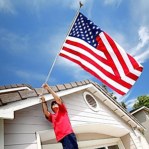 American Flag 3x5 FT For Outside 100% Made in USA, Most Durable Nylon US Flag, Heavy Duty, Luxury Embroidered Star with Brightly Colored Brass Grommets Premium US Flag (3x5 Ft)