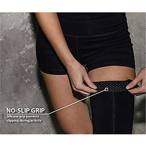 Zensah Thigh Compression Sleeve – Hamstring Support, Quad Wrap for Men and Women - Great for Running, Sports, Groin Pulls (Medium, Beige)