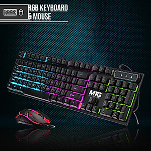 Gaming Desktop PC, Intel Core i7 6th Gen, TechMagnet Zeus, AMD RX 550 Graphics, 32GB RAM, 512GB SSD + 3TB HDD, MTG 24 Inch Monitor, RGB Keyboard Mouse, Speaker, Webcam, WiFi, Win 10 Pro (Renewed)