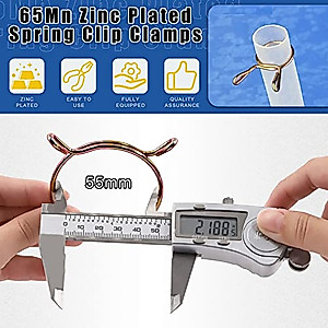 Glarks 10Pcs 55MM Fuel Line Hose Clamps Tube Spring Clips Clamps Set for Auto Motorcycle (55MM)