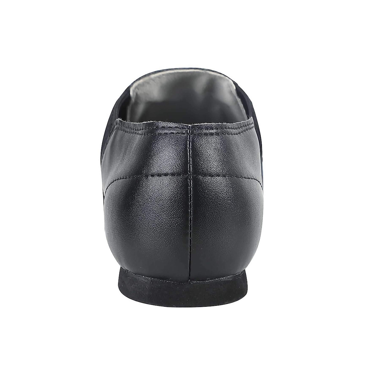 Dynadans Unisex PU Leather Upper Slip-on Jazz Shoe with Arch Insert for Women and Men's Dance Shoes-Black-4.5M