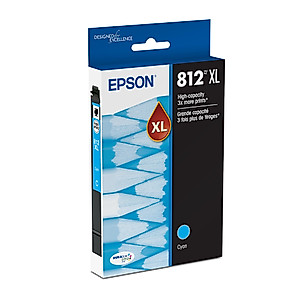 Epson T812 DURABrite Ultra Ink High Capacity Cyan Cartridge (T812XL220-S) for Select Workforce Pro Printers