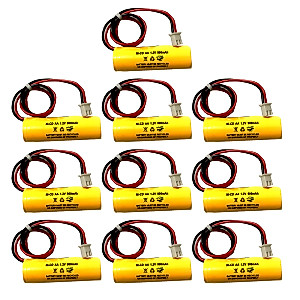 (10 Pack) OSA268 Custom-332 ELB CS01 EXR LED EL M6 AA900mAh 1.2v Ni-CD AA 900mAh 1.2v Battery Exit Sign Emergency Light BST D-AA900BT