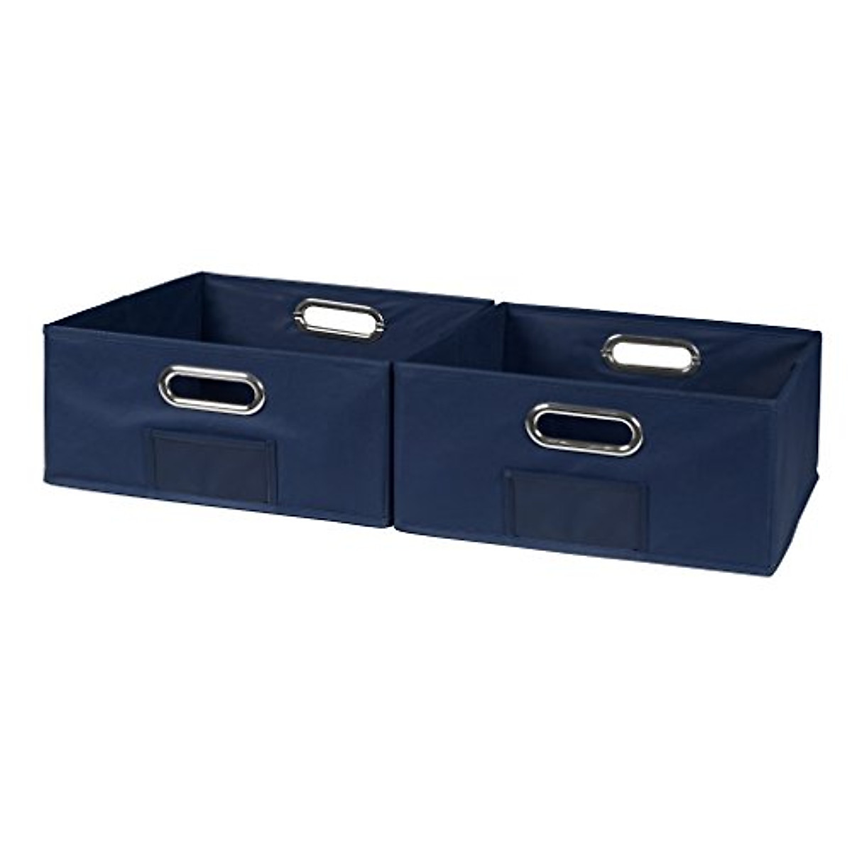 Niche Cubo Set of 2 Half-Size Foldable Fabric Storage Bins- Blue