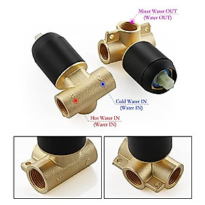 Dr Faucet Wall Mount Bathroom Faucet Modern Bath Faucet Single Handle (Independent Switch) Waterfall Vessel Sink Faucet, Matte Black