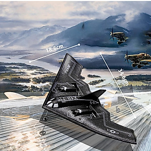 Eayaele RC B-2 Spirit Bomber Plane, 2CH Remote Control Airplane Foam Toy for Beginners Easy Ready to Fly Kids Boys (Black)