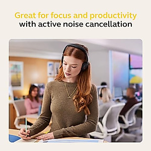 Jabra Evolve2 65 Flex Wireless Stereo Headset - Bluetooth, Noise-Cancelling ClearVoice Technology & Hybrid ANC - Certified for Microsoft Teams - Black