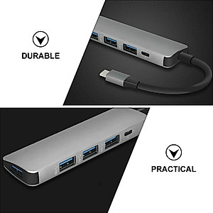 Milisten 1pc Splitter USB a hub Computer USB hub Portable Data hub Multifunction HUB Adapter USB hubs Laptop Adapter USB C Hub Adapter multiport USB hub Camera Divider Aluminum Alloy