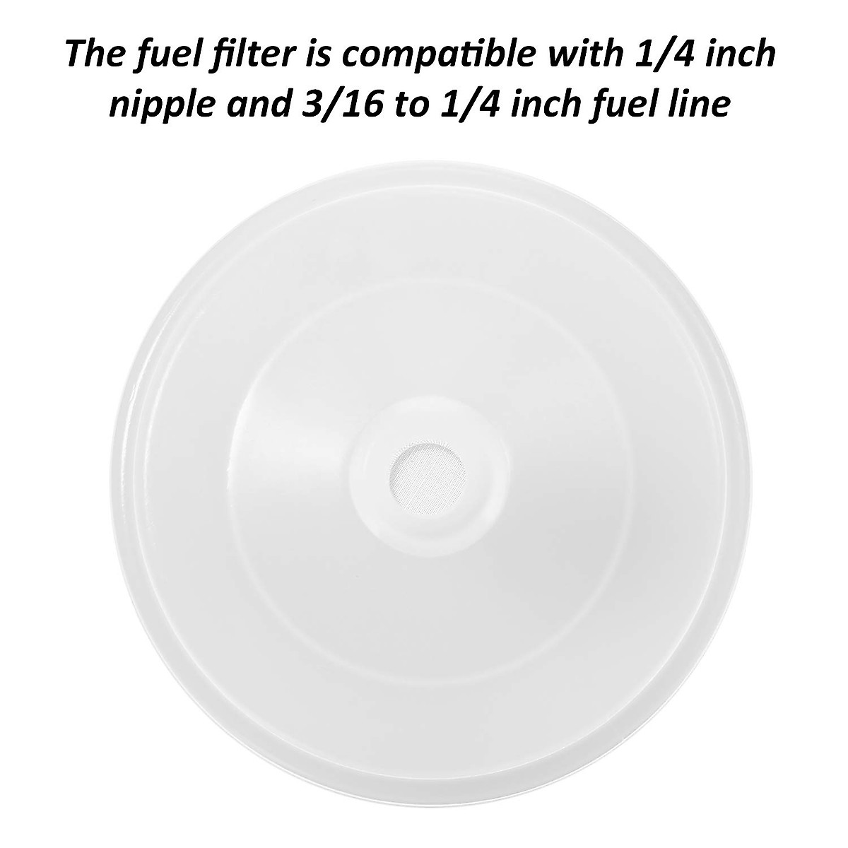 Mudder 3 Pieces 1/4 Inch ID Inline Gas Replacement Fuel Filter Compatible with 394358 4112 5098H 5098K AM38708 Lawn Mower Parts