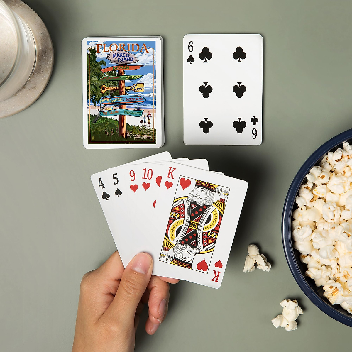 Lantern Press Marco Island, Florida, Destinations Sign (52 Playing Cards, Poker Size Card Deck with Jokers)