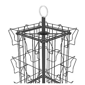 FixtureDisplays® 24 Pocket 5X7 Greeting Card Rack Post Card Birthday Christmas Holiday Display Rack Stand Countertop Tabletop Spinner Rack 15128