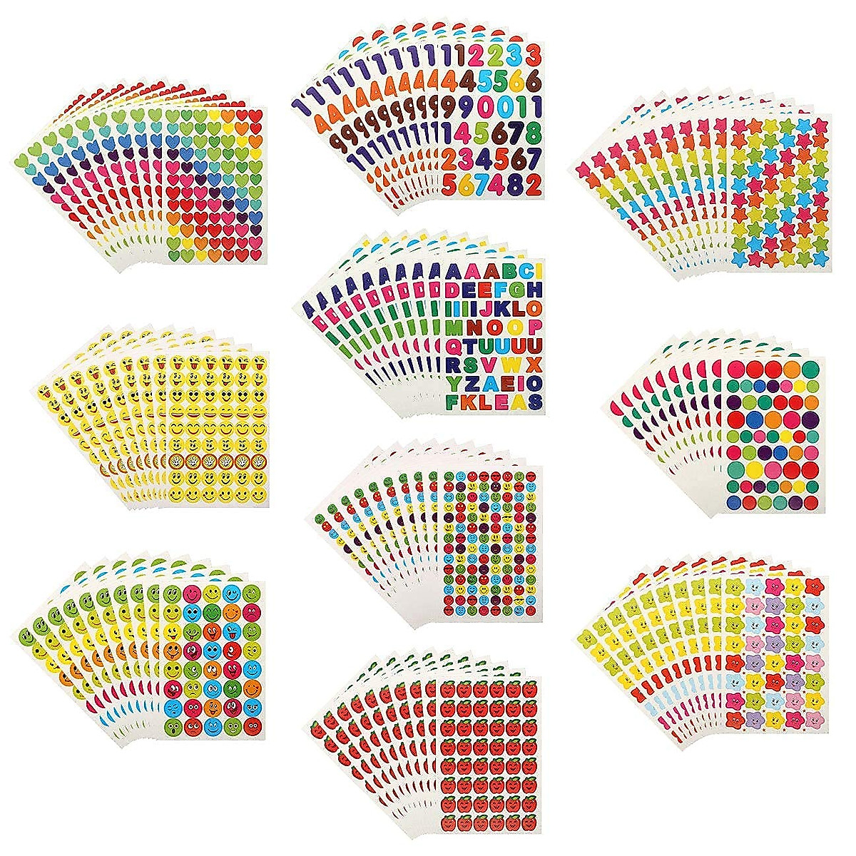 Small Stickers for Kids Toddlers – 5800 Pcs MoCeYa Assorted Stickers for Toddlers, 100 Bulk Sticker Sheets Reward School Stickers for Students, Back to School Supplies