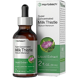 Horbäach Milk Thistle Extract Liquid | 2 fl oz | Alcohol Free | Vegetarian, Non-GMO & Gluten Free Supplement