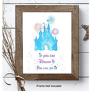World Castle Inspirational Quote Wall Decor Set -Motivational Room Decoration Wall Art - Poster Print for Boy, Girl Kids Bedroom - Gift for Women and Fans - 8x10 Unframed print