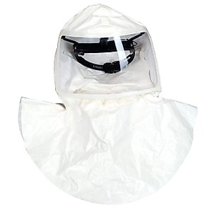 MSA 10095740 OptimAir TL Hood - Tychem QC Powered Air-Purifying Respirator (PAPR), Color: White, 20 Pack, Single Bib, Standard Connection, Hi-Efficiency Respiratory Protection, Durable & Replaceable