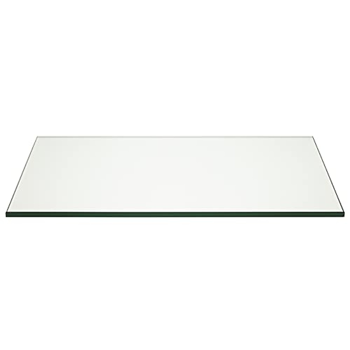 16" x 30" Rectangle Tempered Clear Glass Table Top - 3/8" Thick with Flat Polish Edge