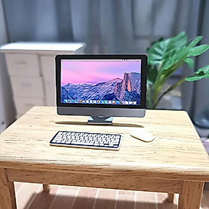 Dollhouse Decoration Miniature Accessories Dollhouse Computer Laptop Tablet Phone Simulation Accessories for Doll 1/6 1/12 Miniatures Play Set - 3 Pcs (PC Style)