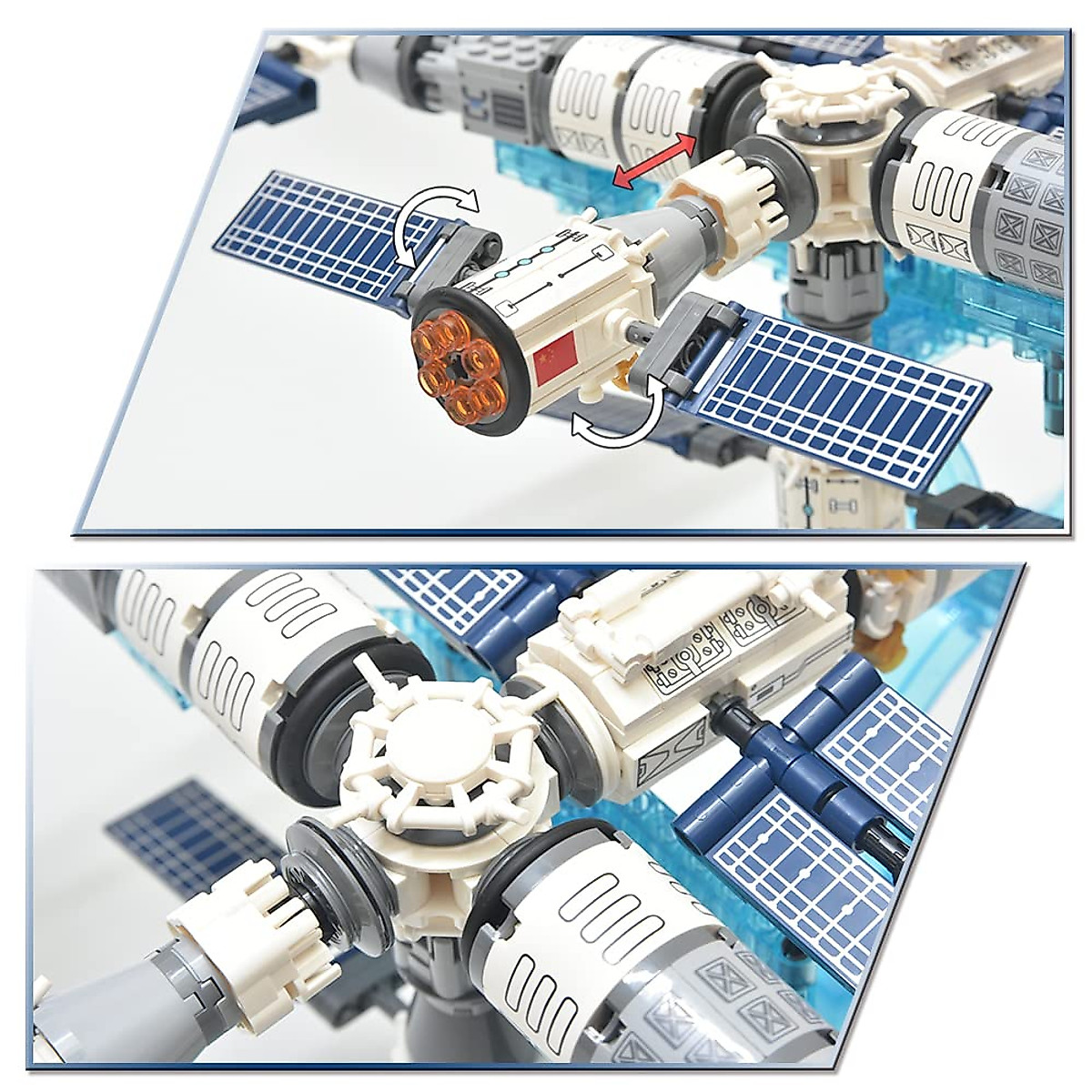 EDGKODK City International Space Station Building Toys, CNSA Tian Gong Universe Space Building Set Party Favors for Boys 8-14 (Compatible with Lego)