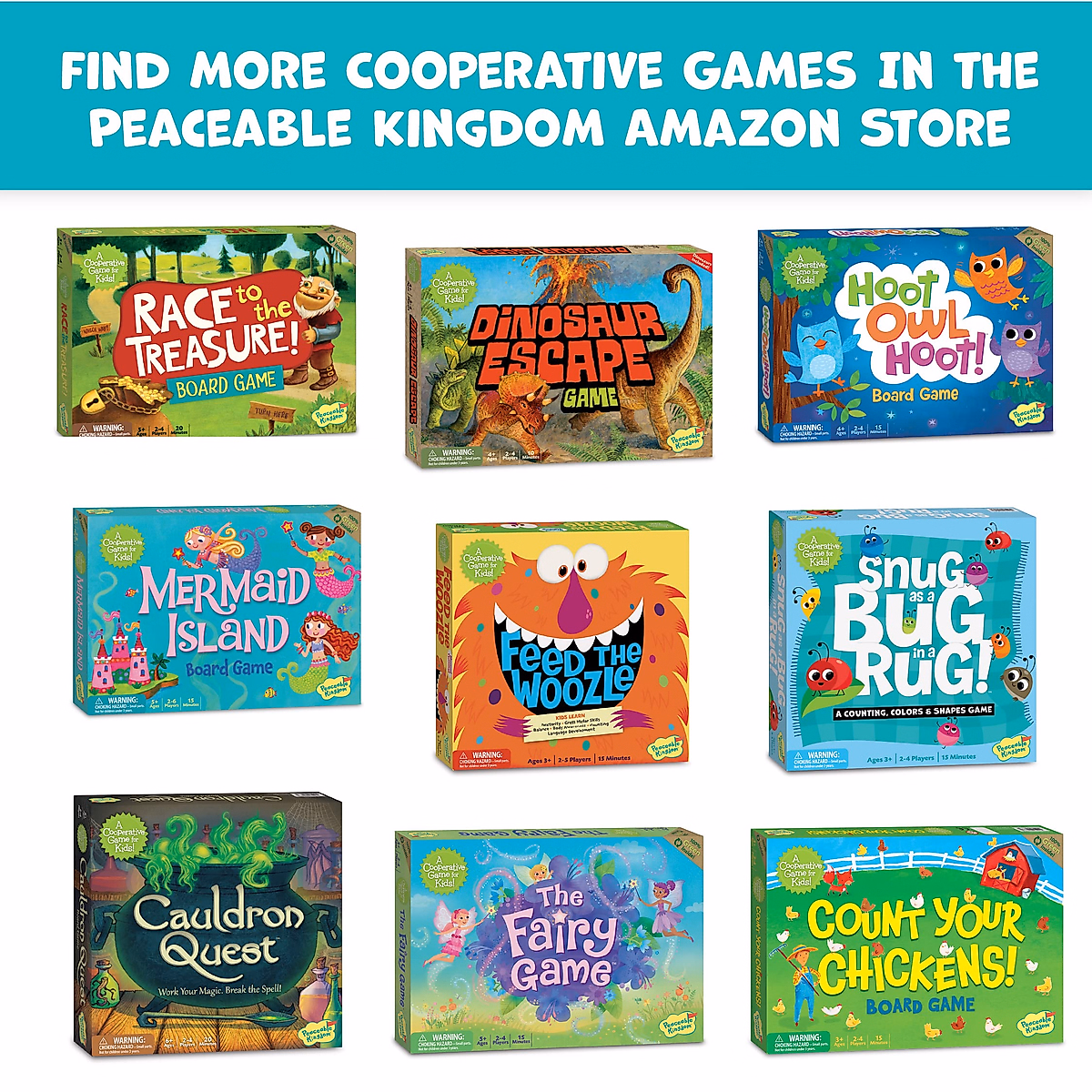 Peaceable Kingdom The Fairy Match Game - an Enchanting Board Game for 2-6 Kids Ages 5+