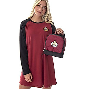Star Trek The Next Generation Picard Embroidered Starfleet Logo Dual Compartment Insulated Lunch Box Bag Tote