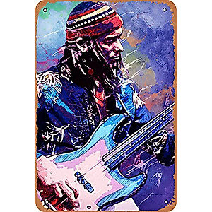 Jaco Pastorius Poster Vintage Retro Style Tin Sign Wall Art Decor Metal Sign Gifts 8x12 Inches