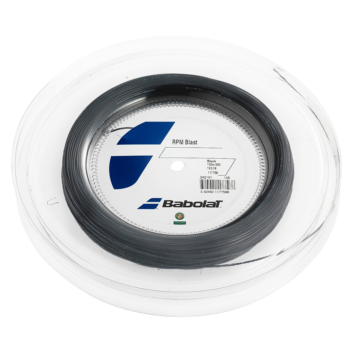 Babolat RPM Blast (16-1.30mm) Tennis String Half Reel (Black)