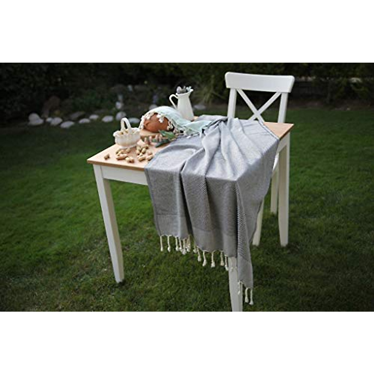 Whisper Weight Turkish Hand Towel (Black)